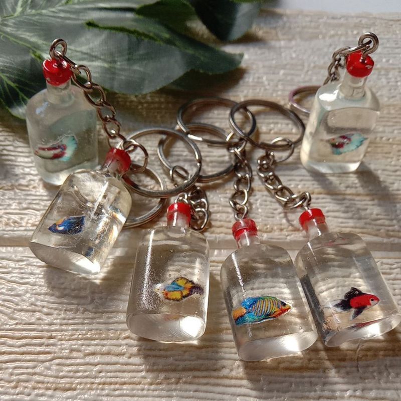 Jual Gantungan Kunci Miniatur Ikan Hias Dalam Plastik / ikan dalam ...