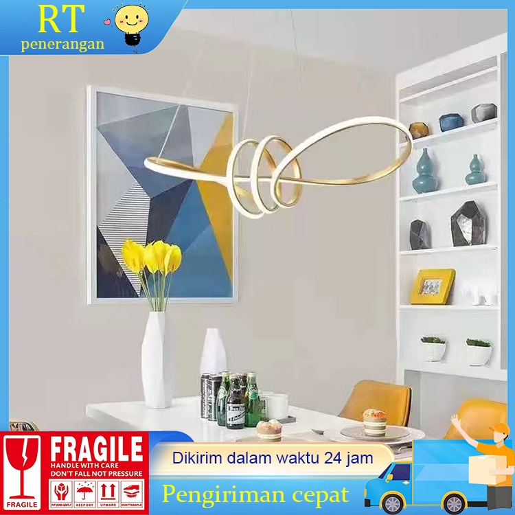 Jual Lampu Gantung Ruang Tamu Modern Minimalis Lampu Gantung Ruang Makan Emas Mewah Lampu Plafon ...