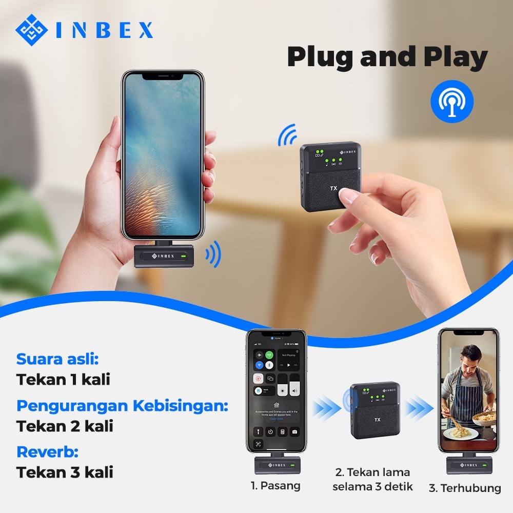 Jual INBEX IM-3 Microphone Wireless Lavalier Mikrofon Wireless | Shopee ...