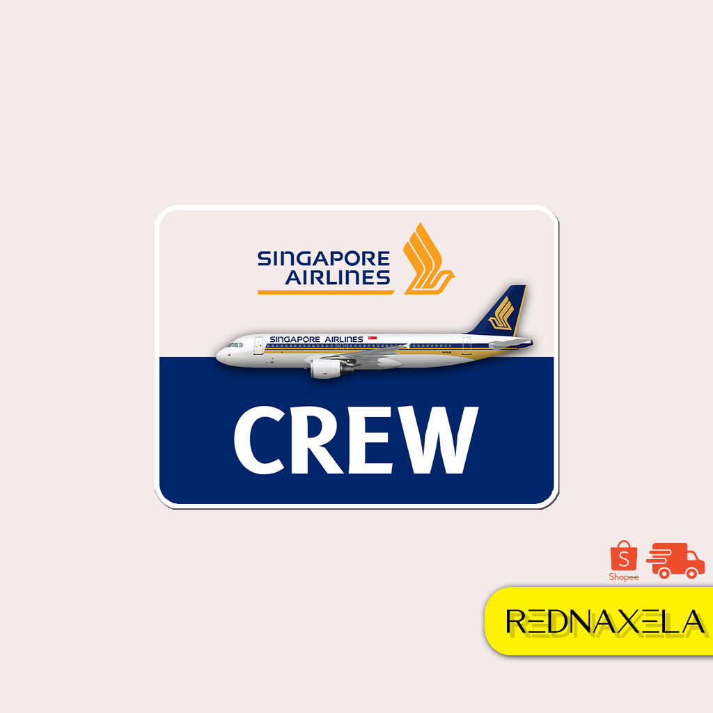 Jual Stiker Vinyl Singapore Airlines Card Model Crew Sign Sticker ...
