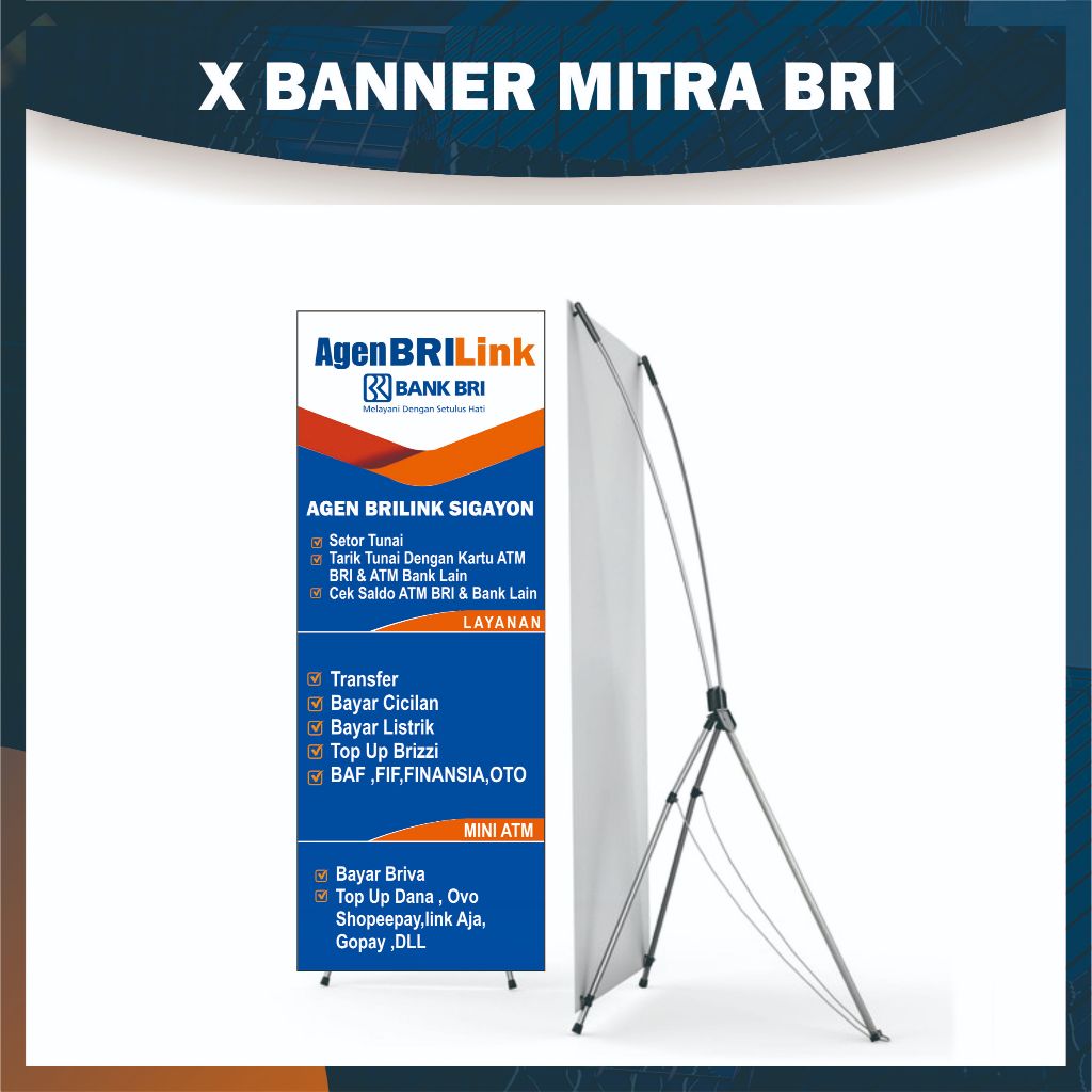 Jual Cetak Banner, Spanduk , Mmt Mitra BRI (Free Design) | Shopee Indonesia