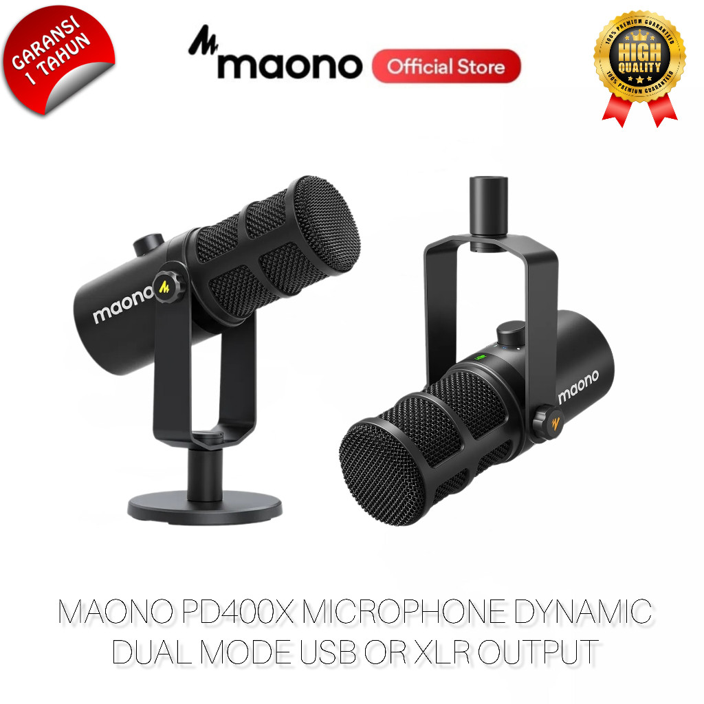 Jual MAONO PD400X Dynamic Microphone USB XLR Software EQ for Broadcast ...