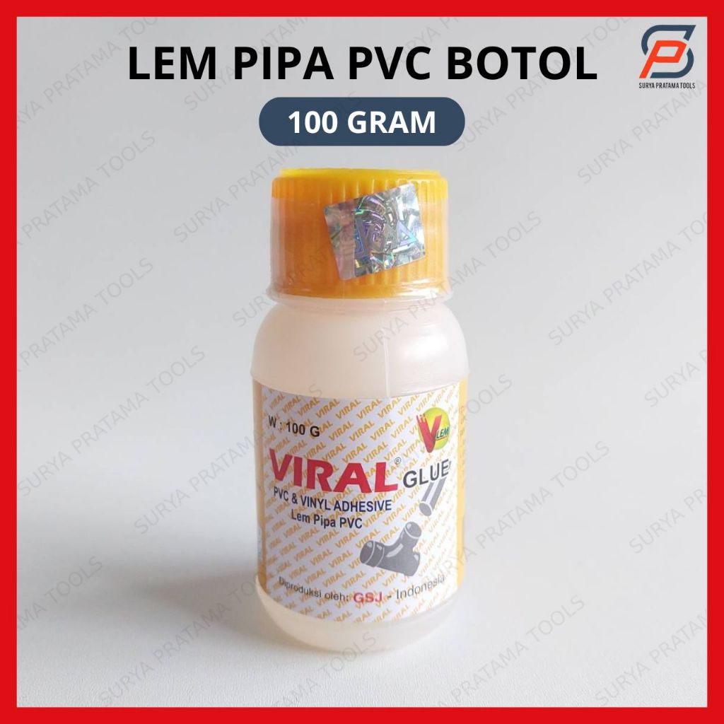 Jual Lem Pipa PVC 100 Gram Viral Lem Pralon Botol 100gr Lem Paralon ...