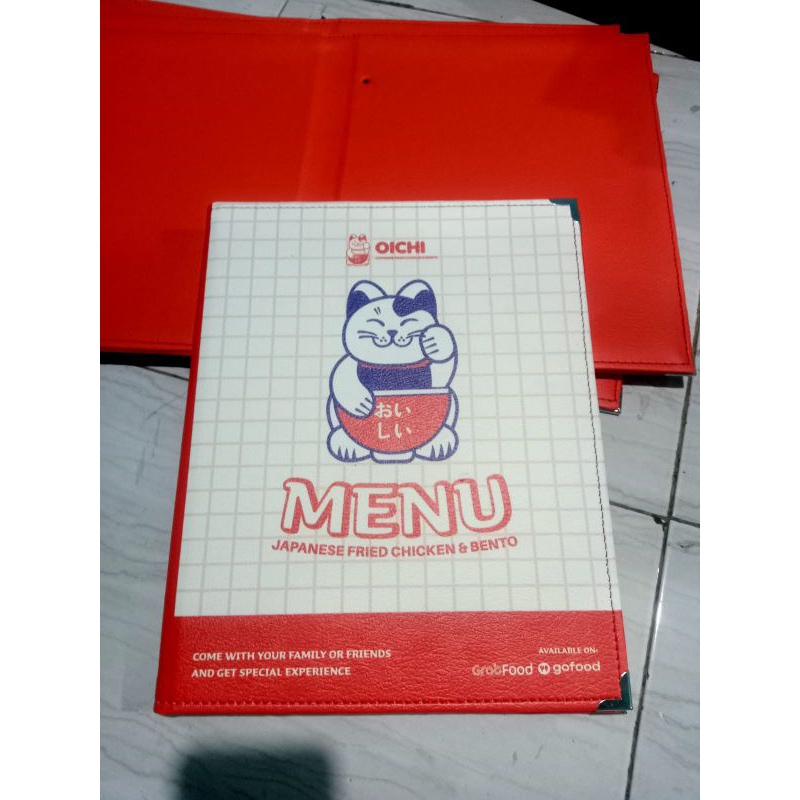 Jual Cover Buku Menu Full Print Size A4,isi plastik 10 lembar | Shopee ...