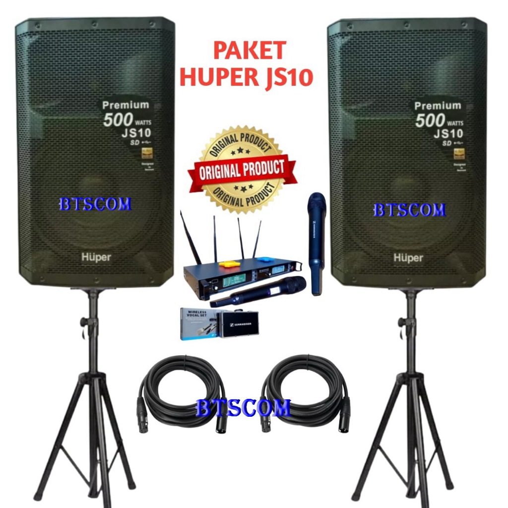 Jual Paket Sound system Huper JS10 15 Inch Plus Mic Wireless Senheiser ...