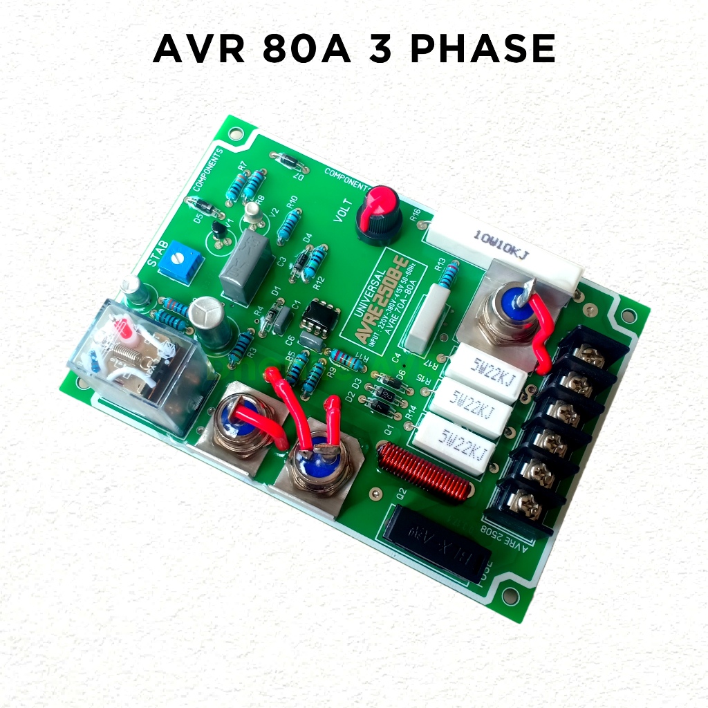 Jual AVR GENSET KARBON BRUSSH 80A 3 PHASE / AVR Generator Universal 80A ...