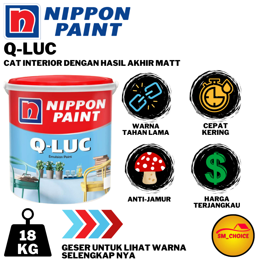 Jual Q-LUC CAT TEMBOK Q LUC PUTIH 18KG CAT TEMBOK NIPPON PAINT Q LUC ...