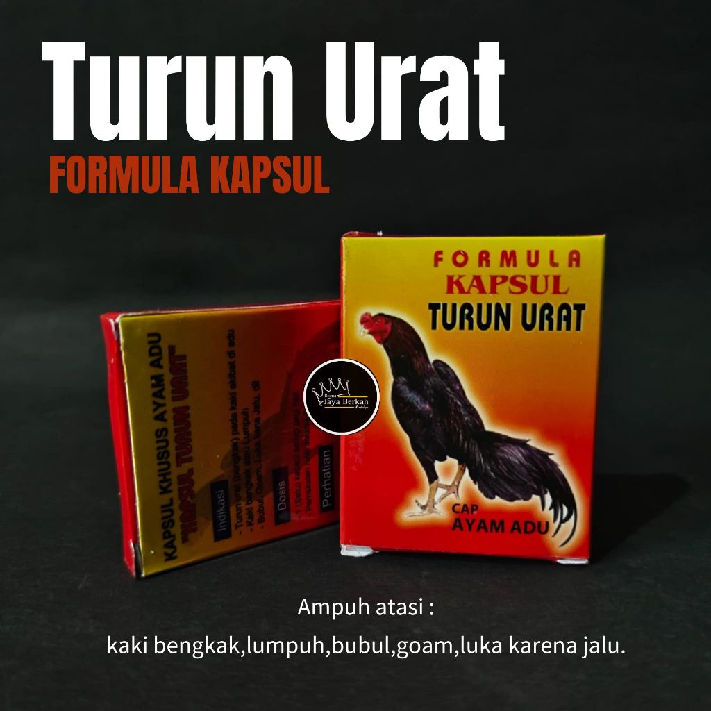 Jual OBAT AYAM TURUN URAT FORMULA KAPSUL TURUN URAT ORIGINAL HOLOGRAM ...