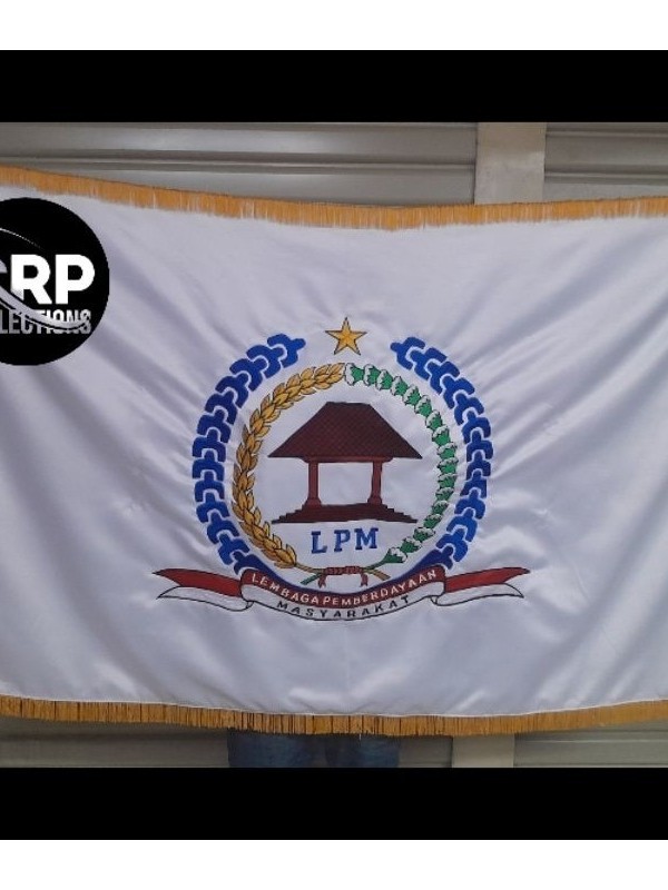 Jual Bendera LPM Bordir Satin Renda Rumbai Kuning Ukuran 90x135cm ...