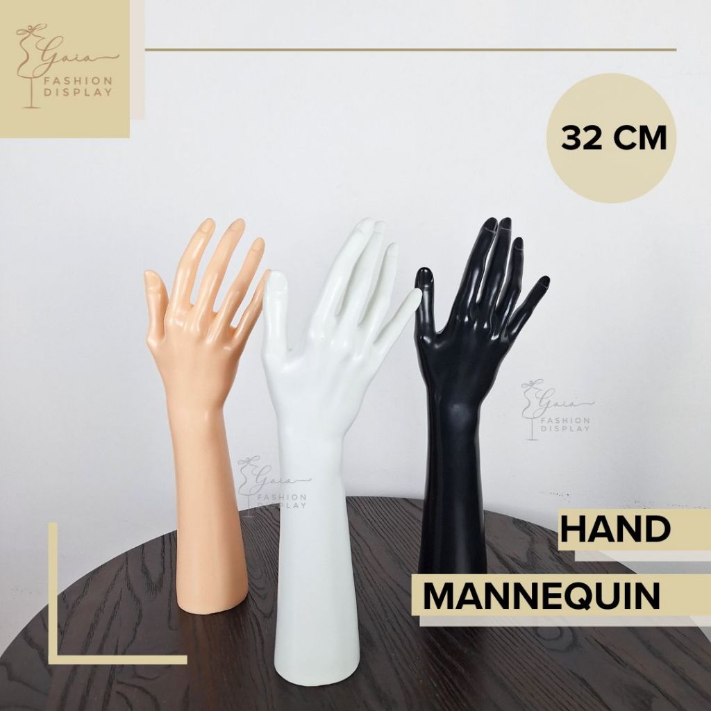 Jual Manekin Tangan Kanan 32 Manekin Tempat Cincin Putih Hitam Patung ...