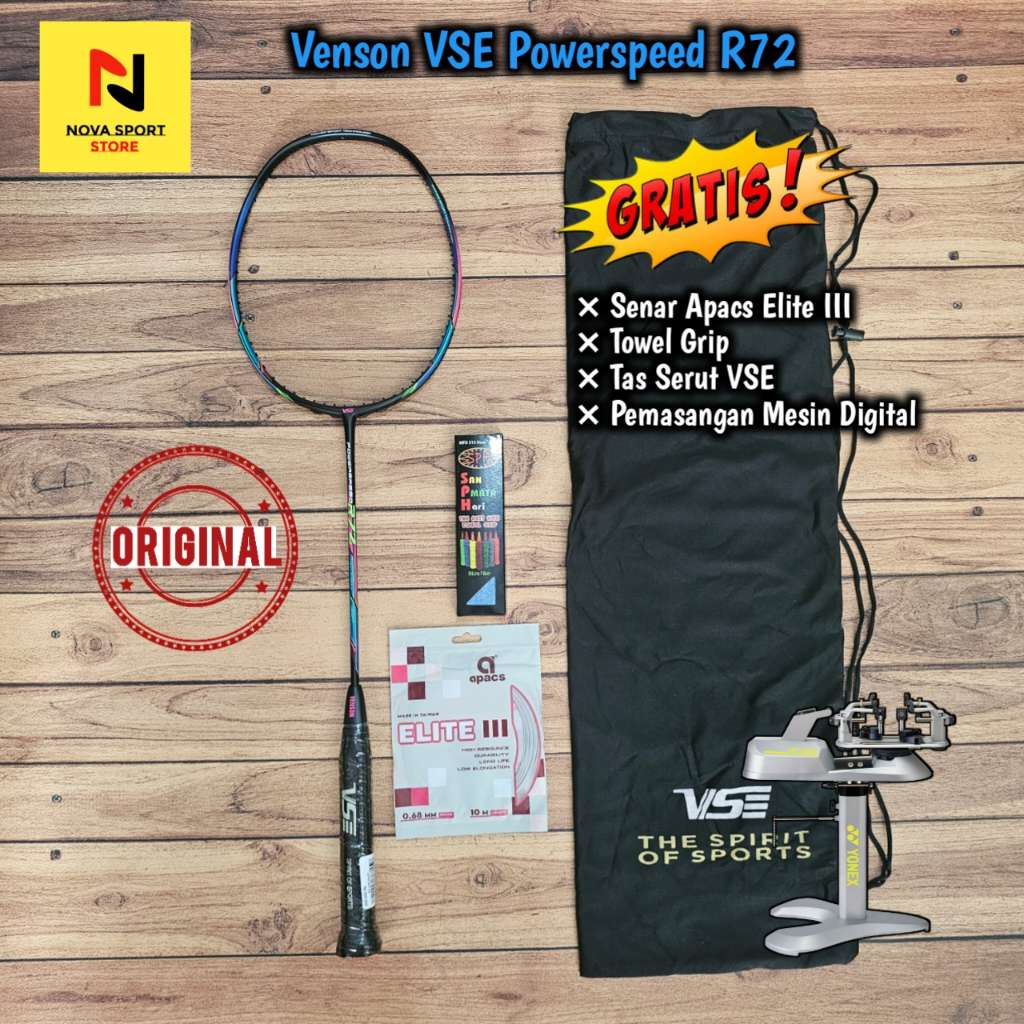 Jual Raket Badminton Venson VSE Powerspeed R72 (PINK) | Shopee Indonesia