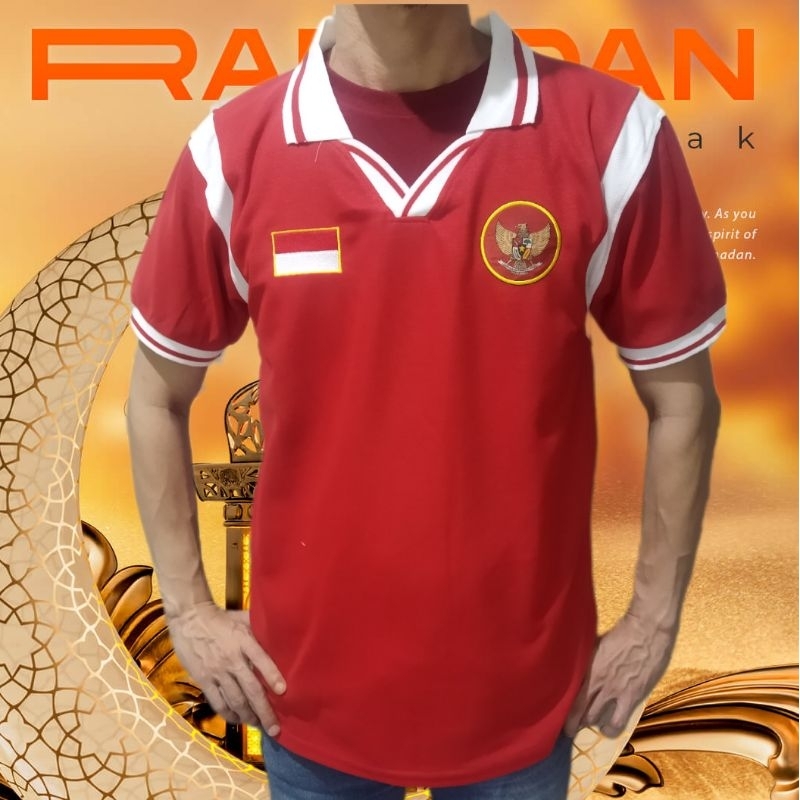 Jual KAOS KERAH TIMNAS INDONESIA MERAH PUTIH/ KAOS KERAH MERAH PUTIH ...