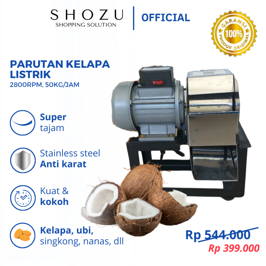 Jual Mesin Parut Kelapa Listrik Stainless Parutan Kelapa Corong ...