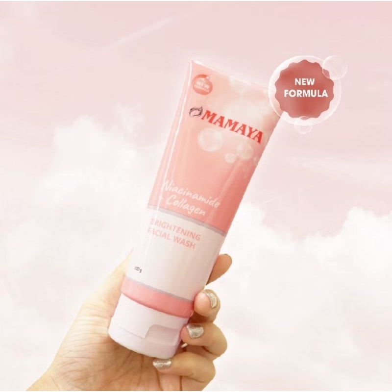 Jual Mamaya Niacinamide+ Collagen Brightening Facial Wash 100g | Shopee Indonesia