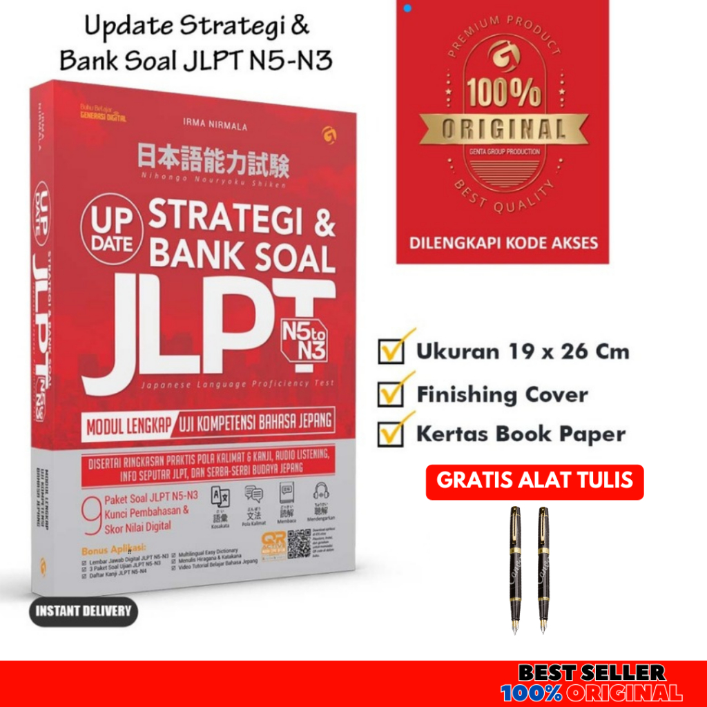 Jual BUKU JLPT N1 N2 N3 N4 N5 UPDATE STRATEGI DAN BANK SOAL JLPT (JAPANESE LANGUAGE PROFICIENCY ...