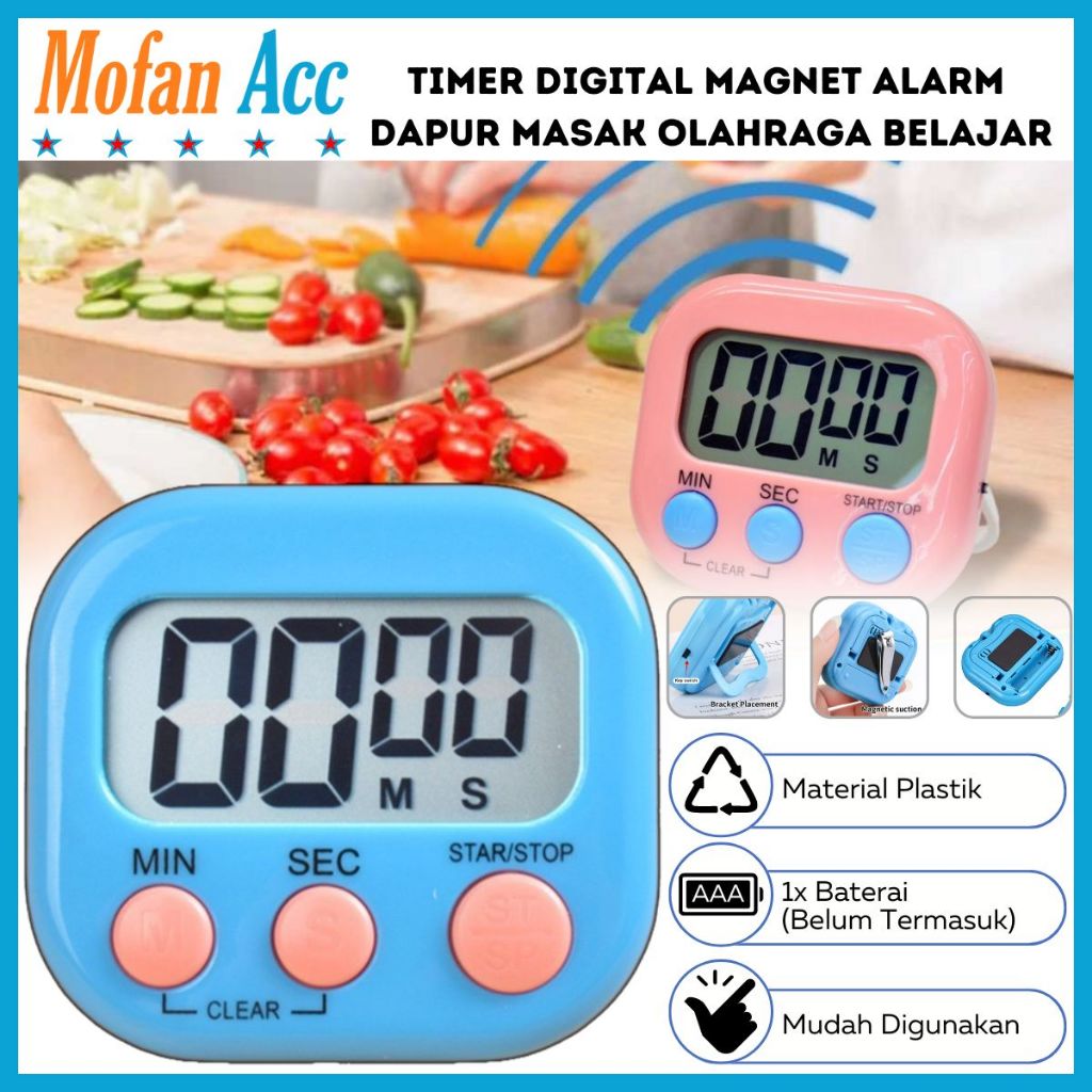 Jual Timer Dapur Pengatur Waktu Masak Clock Stopwatch / Digital Kitchen ...