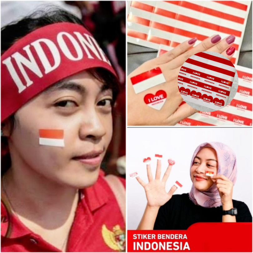 Jual Stiker Pipi Bendera Merah Putih isi 25 pcs / Sticker Love ...