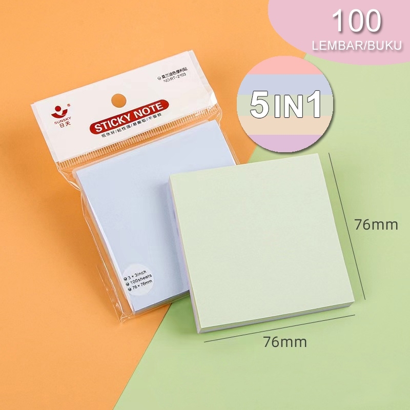 Jual COD STICKY NOTE POLOS/Stiker Memo/STICKY NOTES PENANDA HALAMAN ...