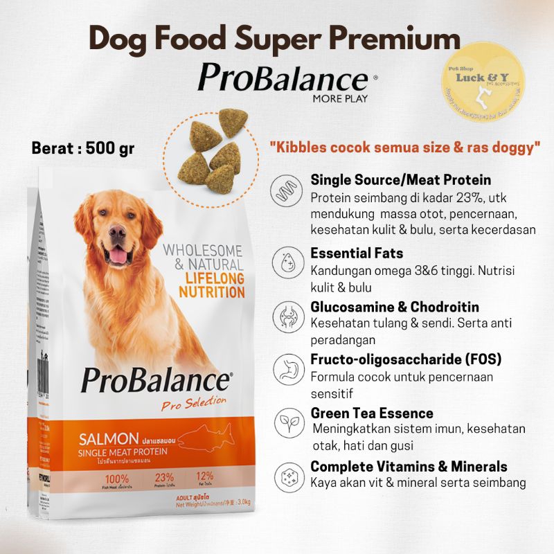 Jual Makanan Anjing ProBalance Salmon (500 gr) | Shopee Indonesia