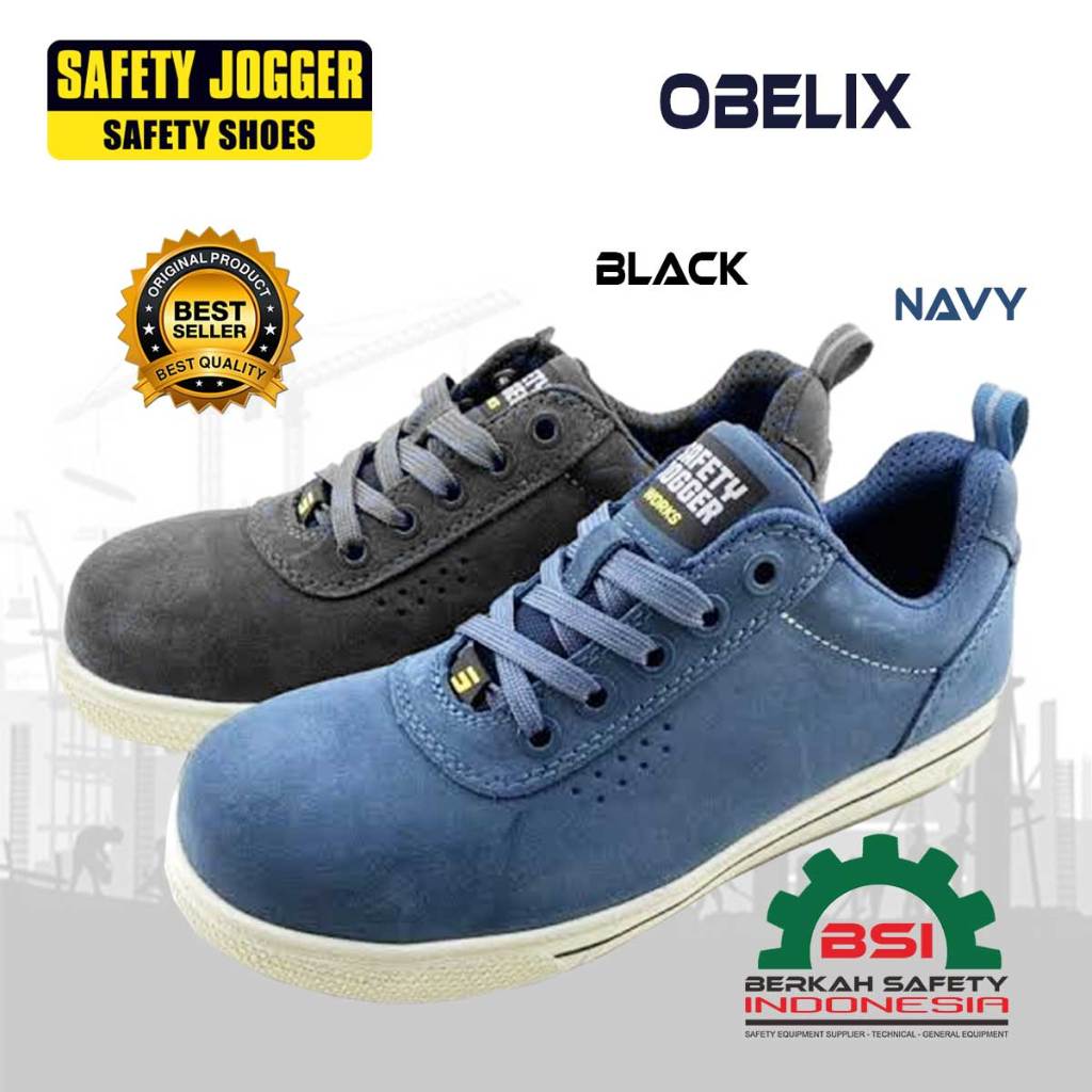 Jual SEPATU JOGGER OBELIX ORIGINAL Navy - Black | Sepatu safety Jogger ...