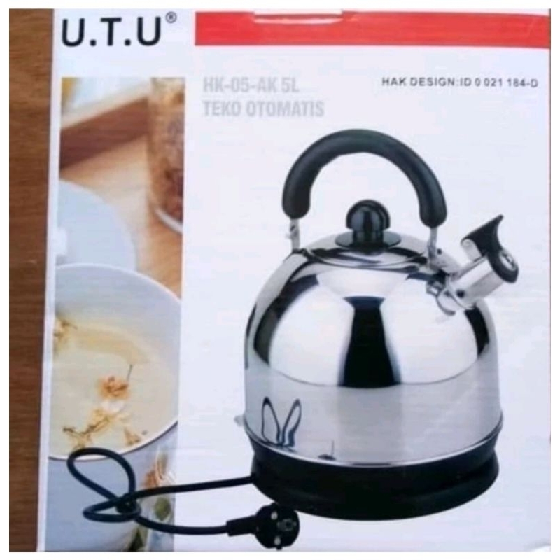 Jual U.T.U Teko Listrik Stainless Steel 5 Liter / Electric Kettle ...