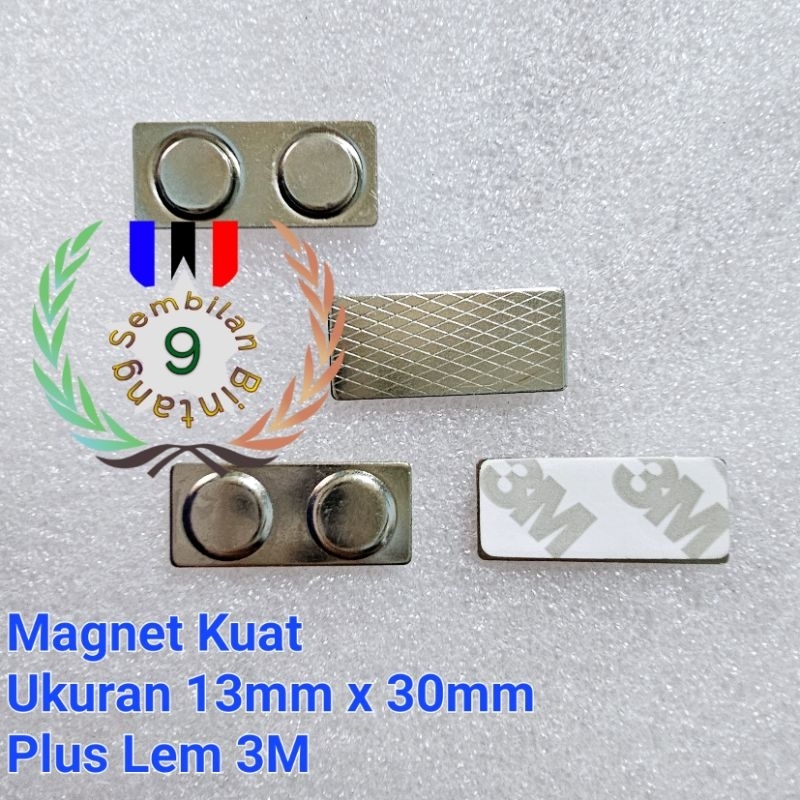Jual Magnet Papan Nama Magnet Nama Dada Magnet 13mm x 30mm | Shopee ...