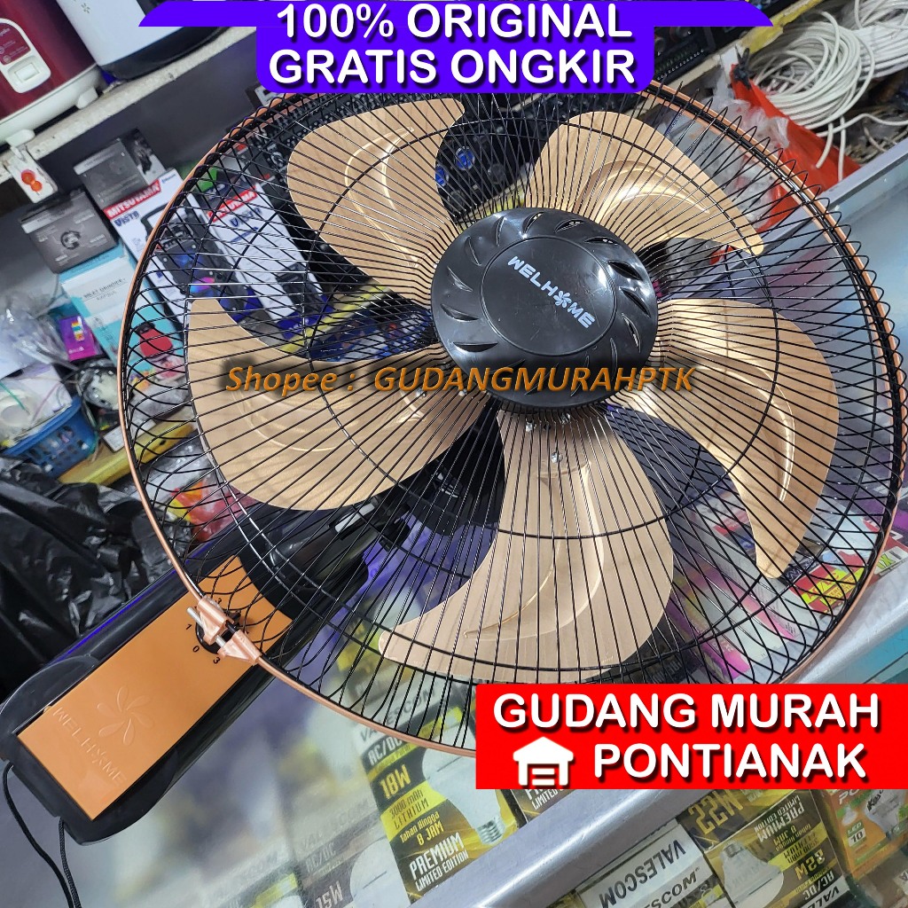 Jual Kipas Angin Besi Turbo Tornado wallfan Welhome WH 1866 Dinding ...
