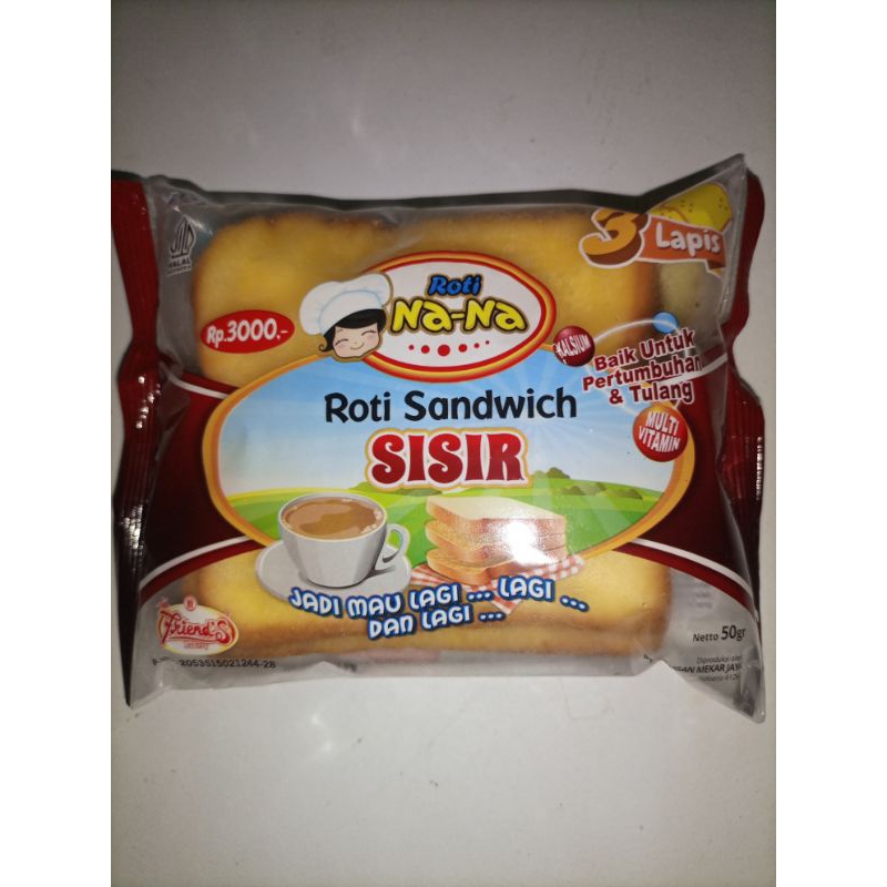 Jual Roti Sandwich Sisir Rasa Original Cap NaNa Friends Bakery | Shopee ...