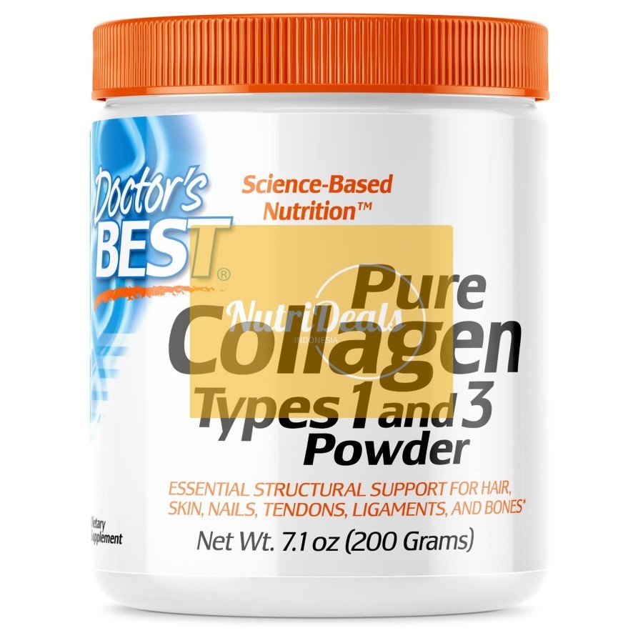 Jual Doctor's Best Pure Collagen Types 1 and 3 Powder 200g Kolagen ...