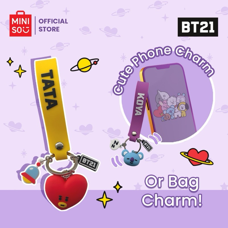 Jual MINISO X BT21 PHONE CHARM BAG CHARM | GANTUNGAN HP TAS ARMY BT21 ...