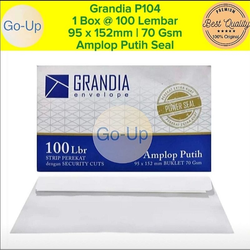 Jual Amplop Grandia P104 Putih Polos Seal Isi 100 Lembar 95 x 152mm 70 ...
