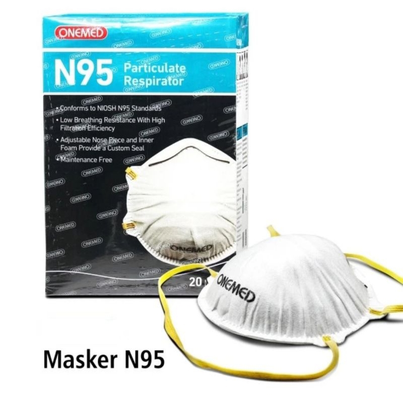 Jual MASKER N95 ONEMED & NOUSMED ISI 20 PCS | Shopee Indonesia