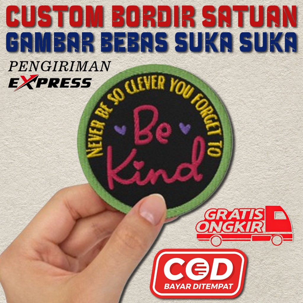 Jual Custom Bordir Satuan Gambar Bebas Ukuran 20 Cm Hasil Rapih ...