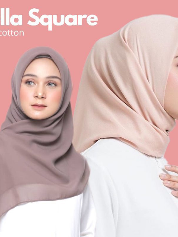 Jual Jilbab Segi Empat Polycotton Premium Bella Square | Shopee Indonesia