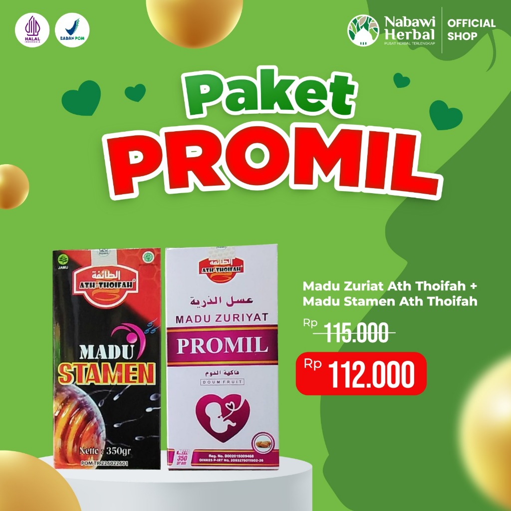 Jual PAKET PROMIL - Madu Zuriyat Ath Thoifah Plus Madu Stamen Pria ...