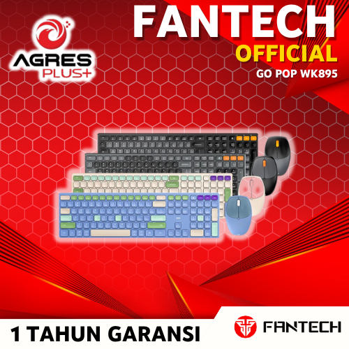 Jual FANTECH Combo 2in1 Keyboard Mouse Wireless Fantech GO POP Series WK895 | Shopee Indonesia