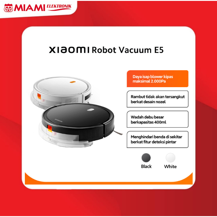 Jual Xiaomi Robot Vacuum E5 Vacuum Cleaner Otomatis Ringkas Dan