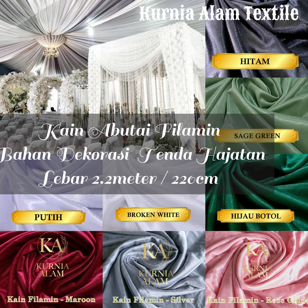 Jual Kain Abutai Filamin Dekorasi Backdrop PER BALL Kain Bahan Tenda ...