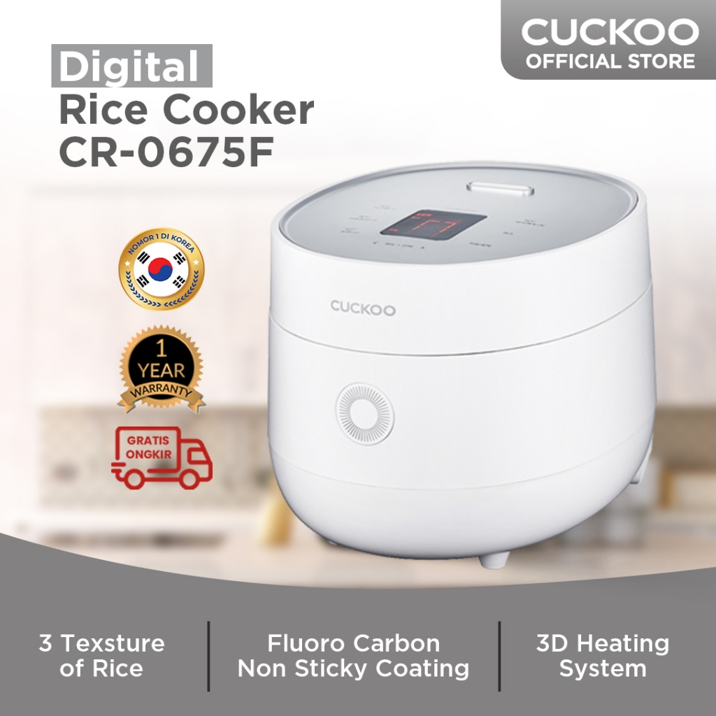 Jual CUCKOO Digital Rice Cooker 1 L CR-0675F (BUNDLING PROMO) | Shopee ...