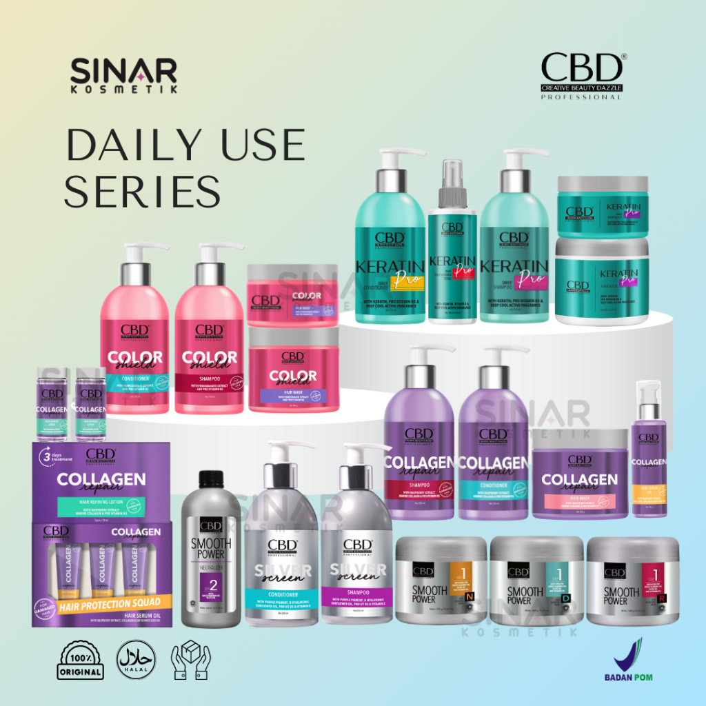 Jual CBD Professional Keratin Pro Daily Use Series | Bio+Peptide Complex | Color Shield Series ...