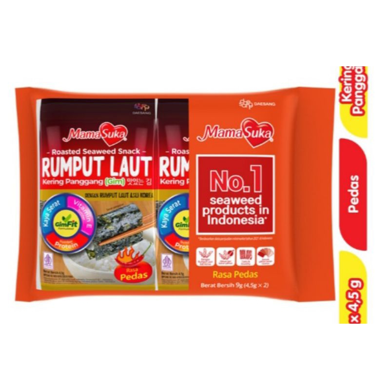 Jual PAKET RUMPUT LAUT 6 PAX / 12 bungkus KHUSUS RASA PEDAS | Shopee ...