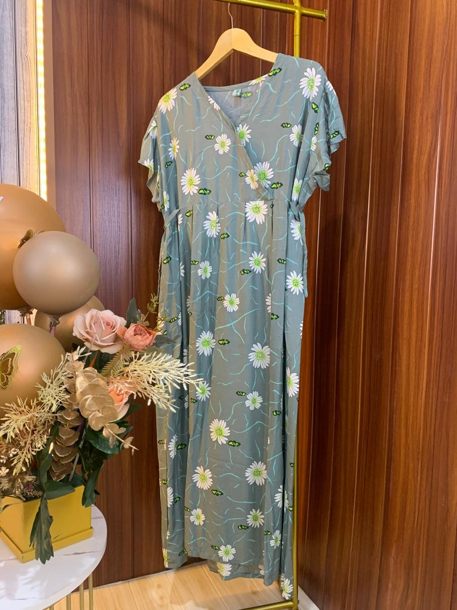 Jual Nyonya daster-Mecca Dress Motif bunga || Daster Premium Nyaman dan ...