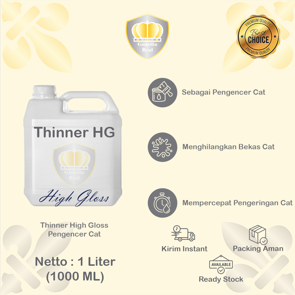 Jual Thinner High Gloss 1 Liter/ Thinner HG 1 Liter/ Tiner High Gloss 1 ...