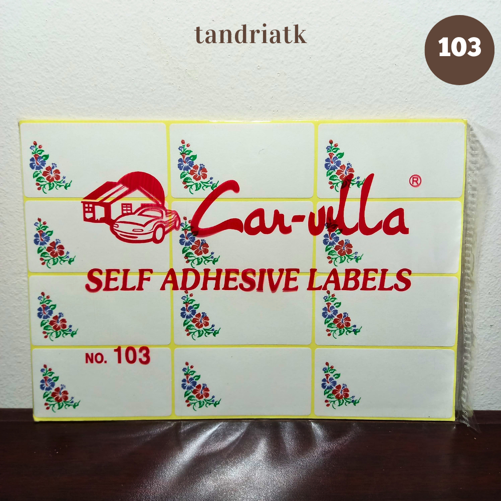 Jual [10 Lembar/ 1 Pak] Sticker Label Carvilla 103 Motif Bunga (Uk. 6,3 ...