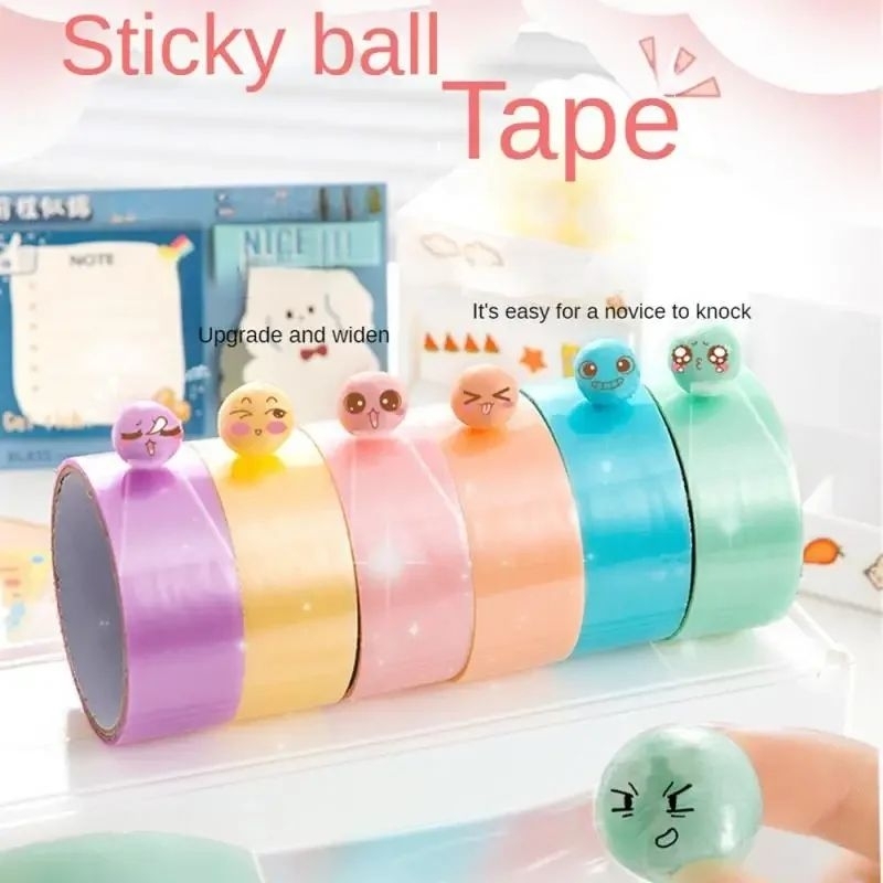Jual Sticky Ball Tape Roll Double Tape Nano Colorful Warna Warni ...
