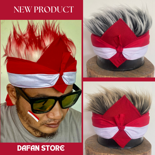 Jual Udeng Merah Putih Edisi Kemerdekaan atau Iket Kepala Rambut Palsu ...