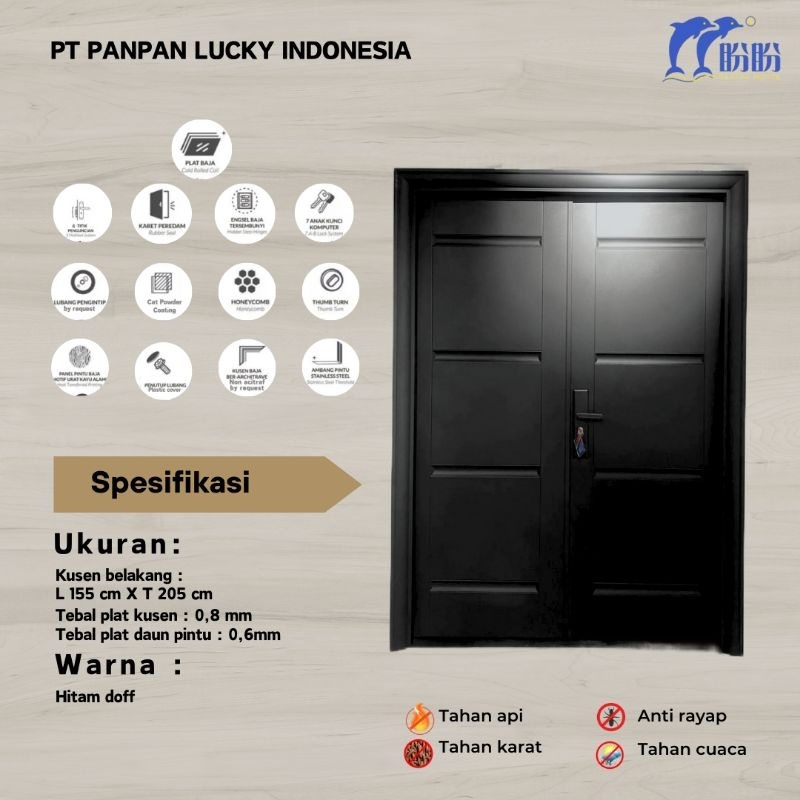 Jual PINTU DOUBLE PANPAN/PINTU UTAMA/PINTU GALVANIS/PINTU RUMAH ...