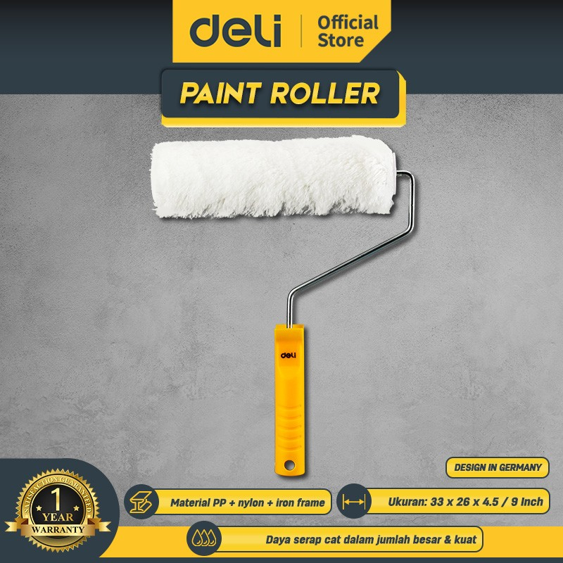 Jual Deli Kuas Roll Cat Tekstur Kasar 9" Rol Cat Tembok 9 Inch Rough ...