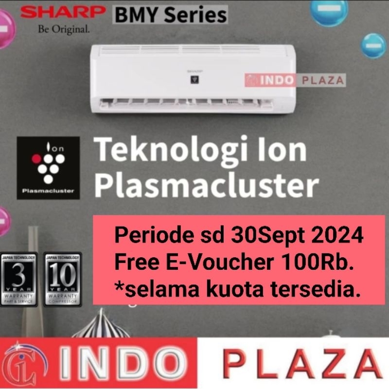 Jual AC SHARP 1/2 PK PLASMACLUSTER + ANTI KARAT + Watt FIT AH-AP05BMY GARUDA SERIES | Shopee ...