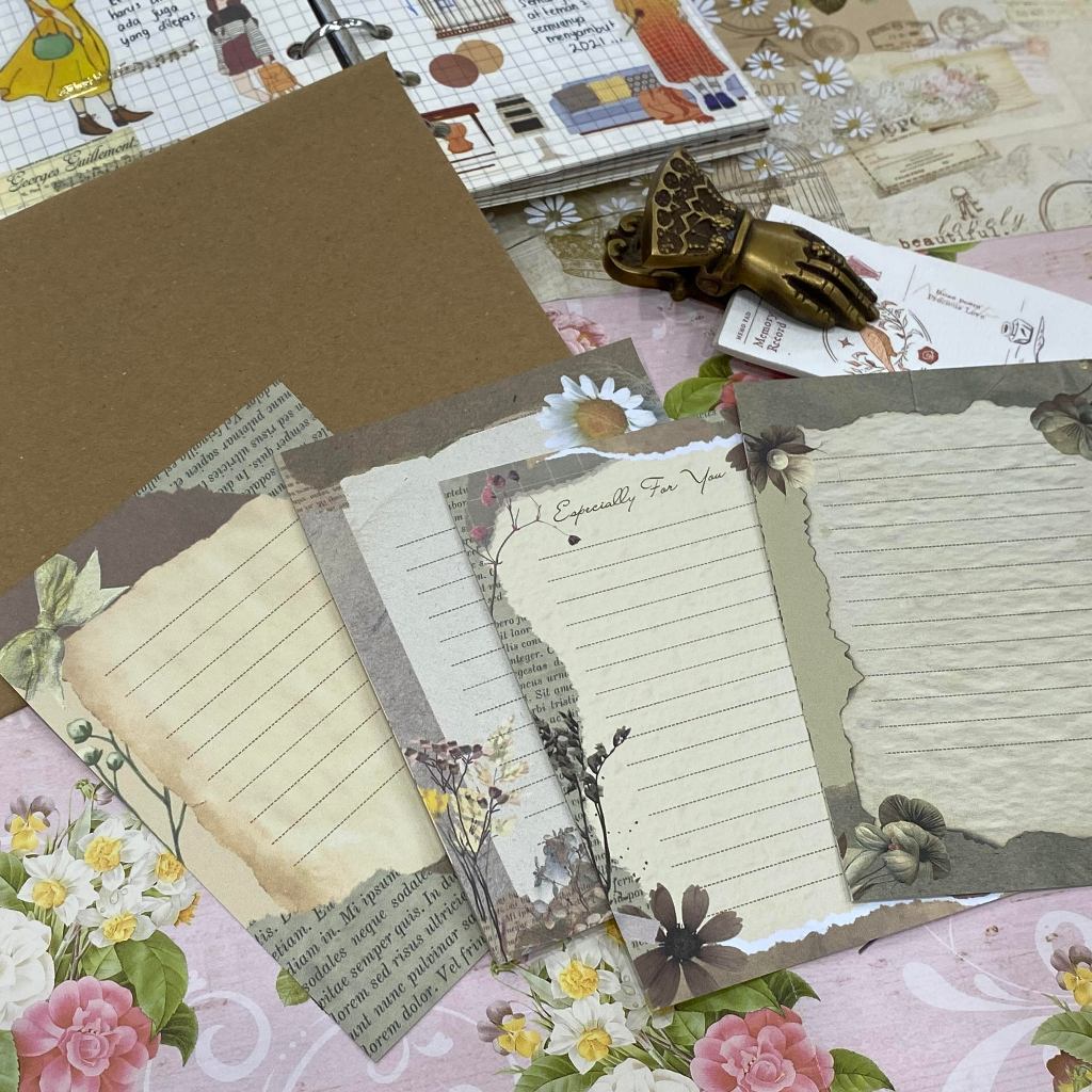 Jual Kertas Surat Dan Amplop Set Mini Aesthetic Lucu Vintage Untuk ...